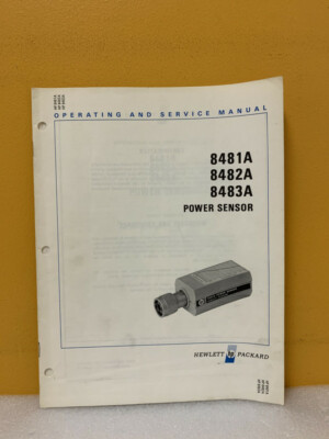 HP Agilent 08481-90019 8481A 8482A 8483A Power Sensor Operating ...