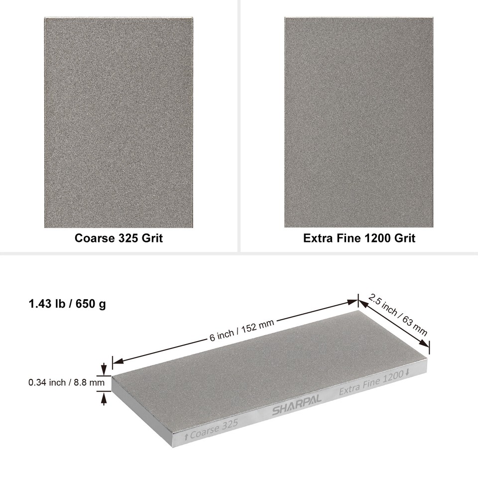 SHARPAL 162N & 156N Dual Grit Diamond Sharpening Stone Knife Sharpener ...