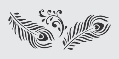 Easy Peacock Stencil