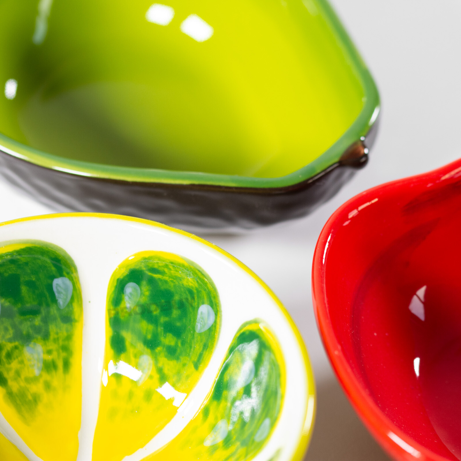 Set of 3 Small Food Bowls Ceramic Tapas Snack Chip Dip Sauce Pinch Pot ...