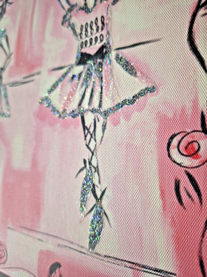 3 Ballerina Trio Colleen Karis Designs Liesl Long Dancer Framed Canvas ...