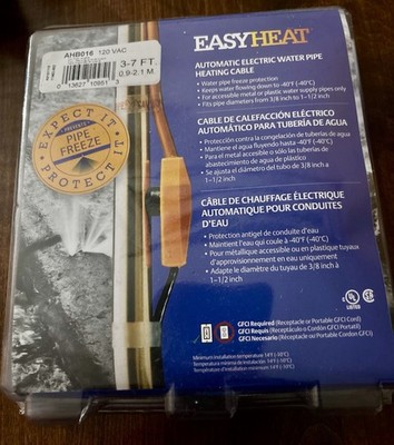 Easy Heat Ahb-016 Cold Weather Valve and Pipe Heating Cable, 6-feet ...