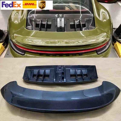 FOR PORSCHE 911 992 CARRERA CARBON FIBER REAR TRUNK ENGINE COVER WING ...