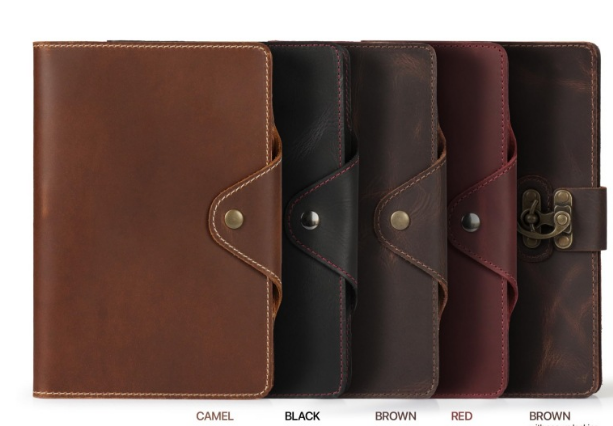 for A5 book notebook jacket cover slipcase case bag pocket leather ...