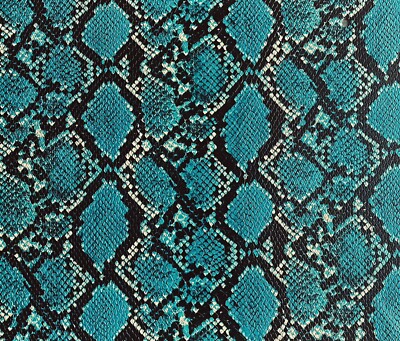 Turquoise Cobra Snake Embossed Faux vinyl fabric sold by the yard 54 ...