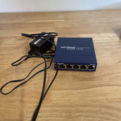 Netgear ProSafe FS105 v2 5-Port 10/100 Fast Ethernet Switch * no ...