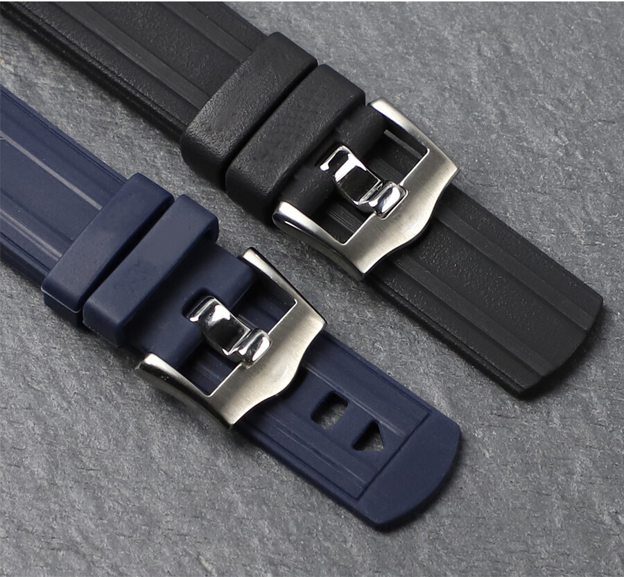 20mm Curved End Rubber Watch Bands for Omega 41mm Seamaster 300 Diver ...