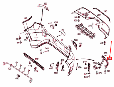 MERCEDES-BENZ A W176 Left Exhaust Tip Bracket A1768850014 NEW GENUINE ...