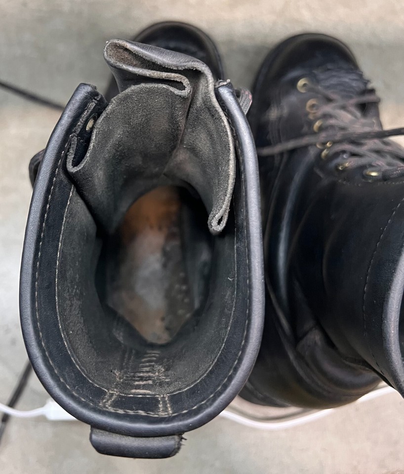 Viberg 8 D Black Leather Lace-Up Work Boots Vibram Logging Firefighting ...