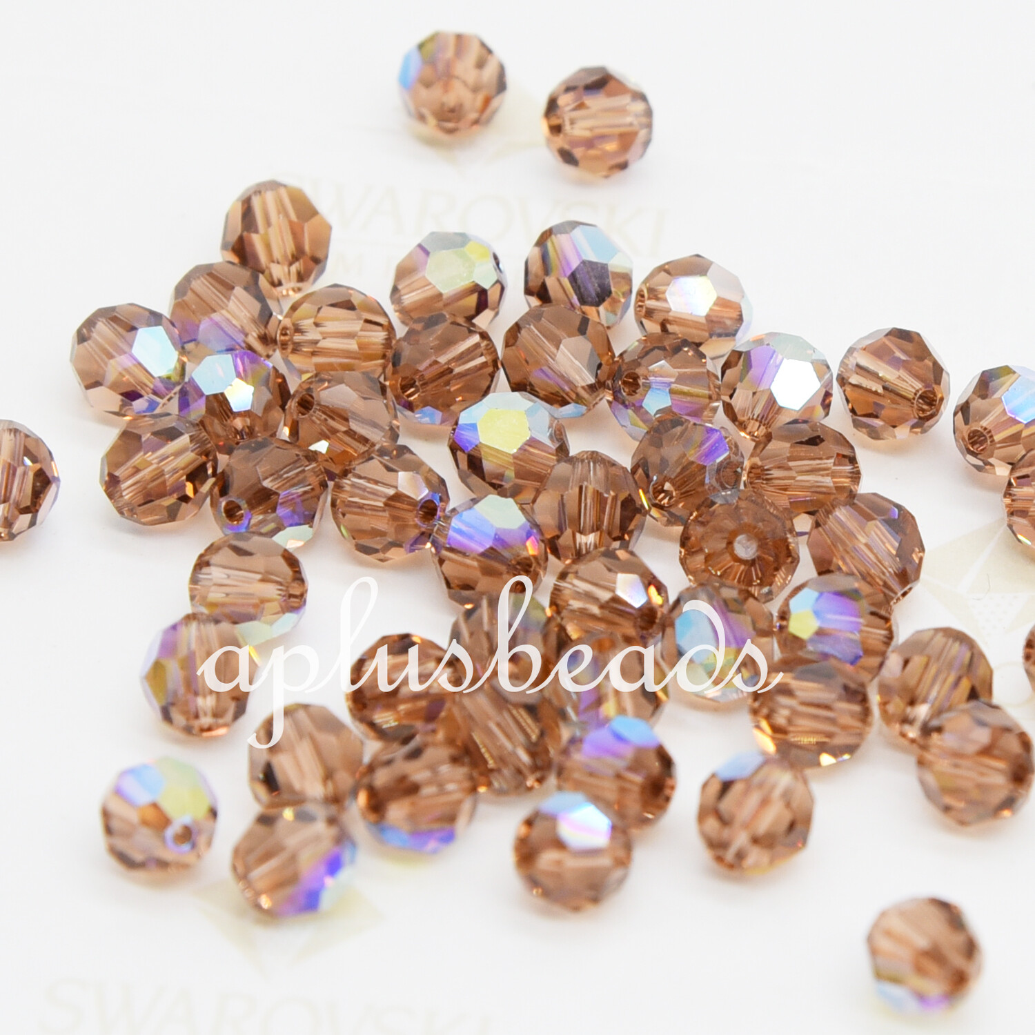 24PCs #5000 Swarovski Crystal AB Coating 6mm Round Beads pick different ...