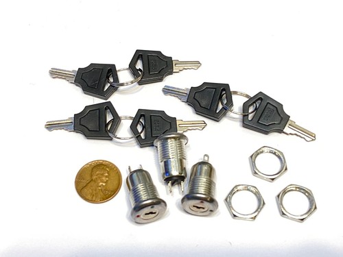 3 Pieces Metal on off switch key lock 2 position spst security A2 | eBay