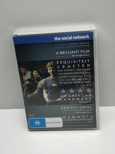 Social Network (DVD, 2010) 2 Discs Very Good Condition Region 4 ...