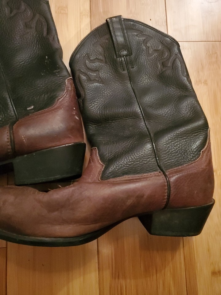 Ariat ATS Equipped Pull-On A2 Stampede Style 2-tone Leather Boots Men's ...