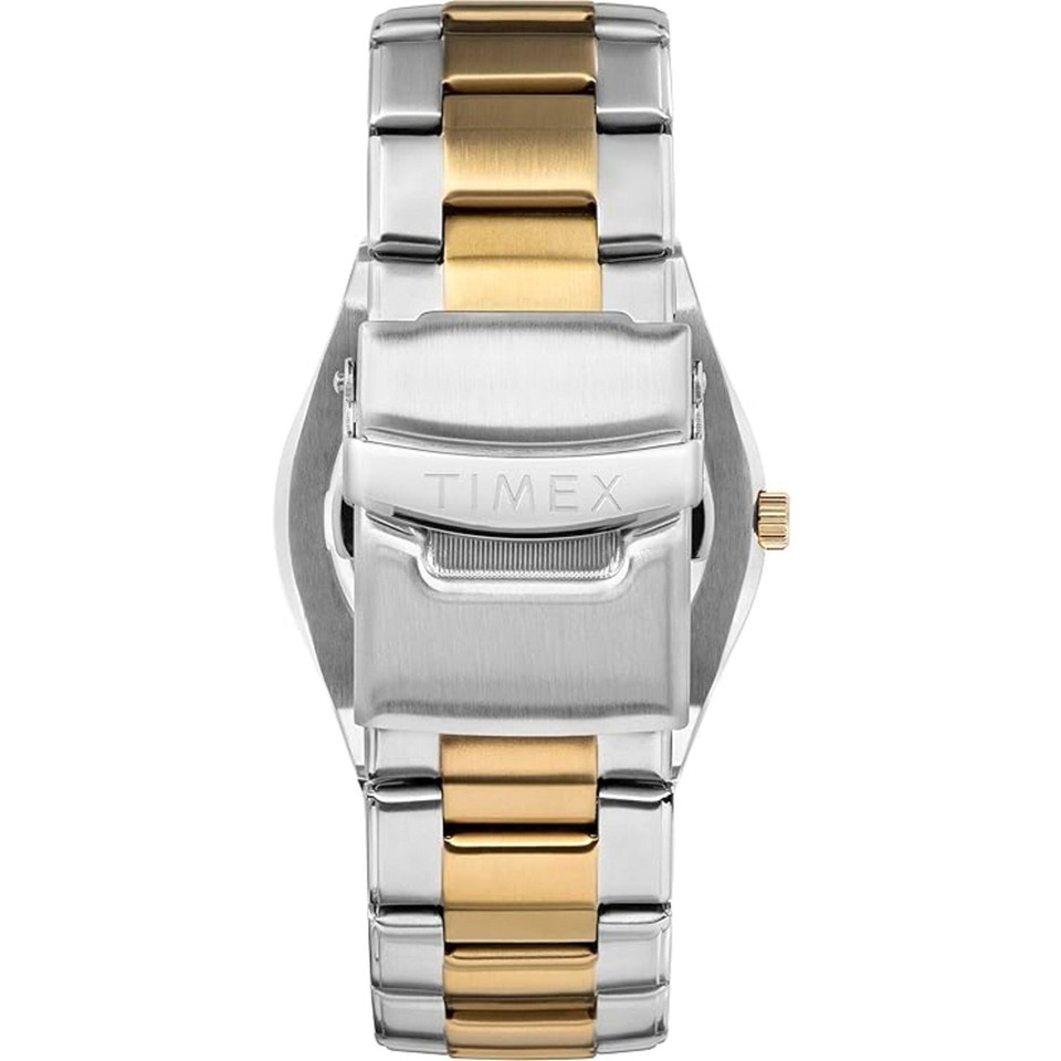 Timex Men's Watch Classic Rotating Bezel Blue Dial Two Tone Bracelet ...