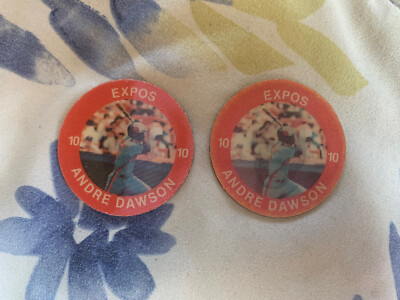 2 Andre Dawson 1984 baseball coins. From 7-11 Slurpee collector series ...