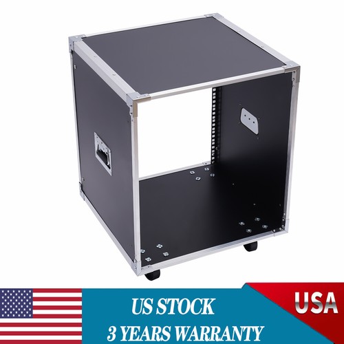 12U Cabinet Rolling Network Rack Audio Studio Video Telecom Equipment ...