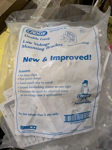 10x Caddy MPAL2 Communication Plastic Low Voltage Drywall Mounting ...