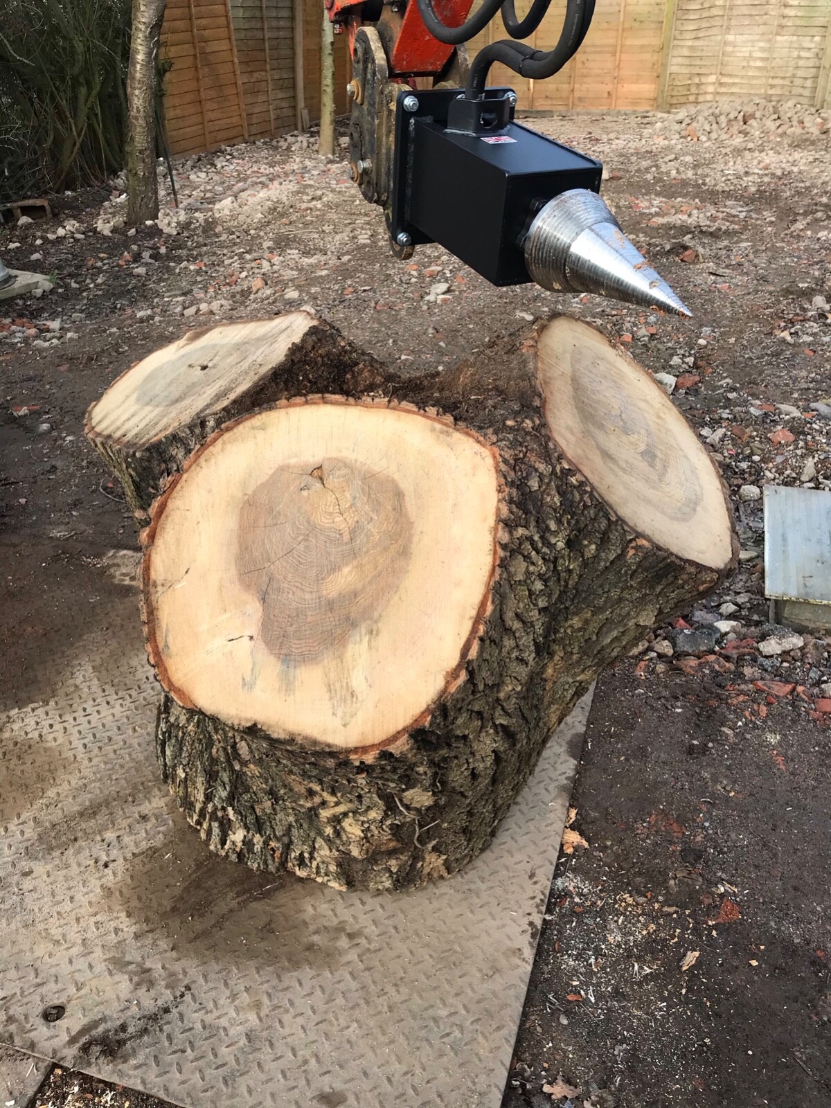 mini digger cone log splitter attachments FOR ANY MACHINE / hydraulic ...