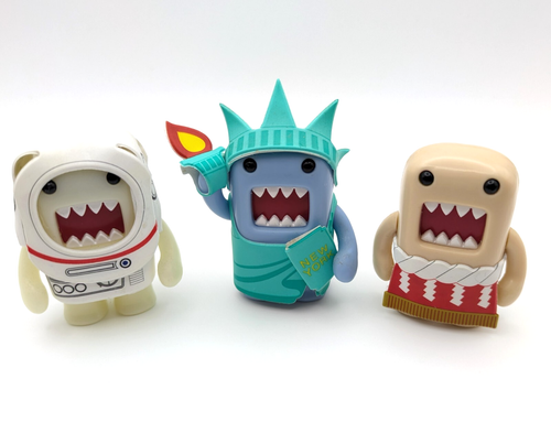 Raro set di 3 figure giocattolo Domo-kun Capsule (Statua della Libertà ...