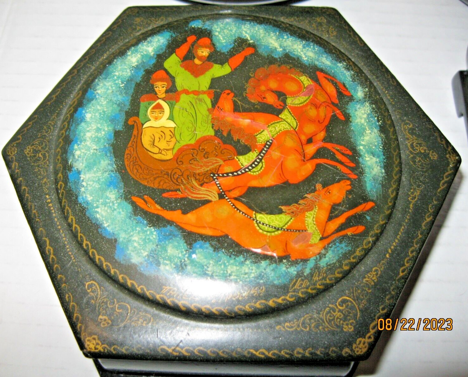Beautiful Vintage Russian Lacquer Boxes Hand Painted & Signed Lot | eBay