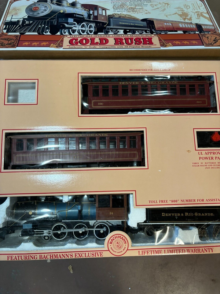 Vintage Bachmann's Big Hauler G Scale Train Set "Gold Rush" | eBay