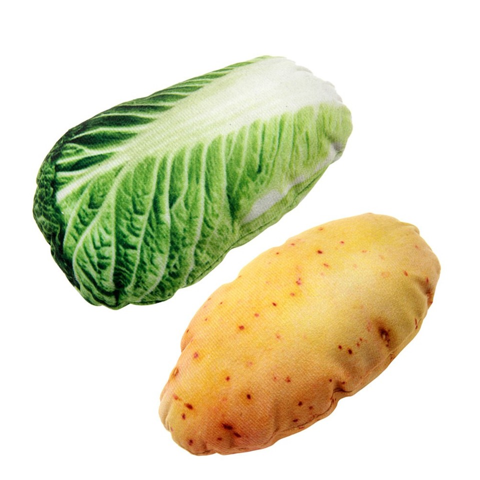 2 PCS Puppy Biting Toys Food Chew for Puppies Fruits and Vegetables ...