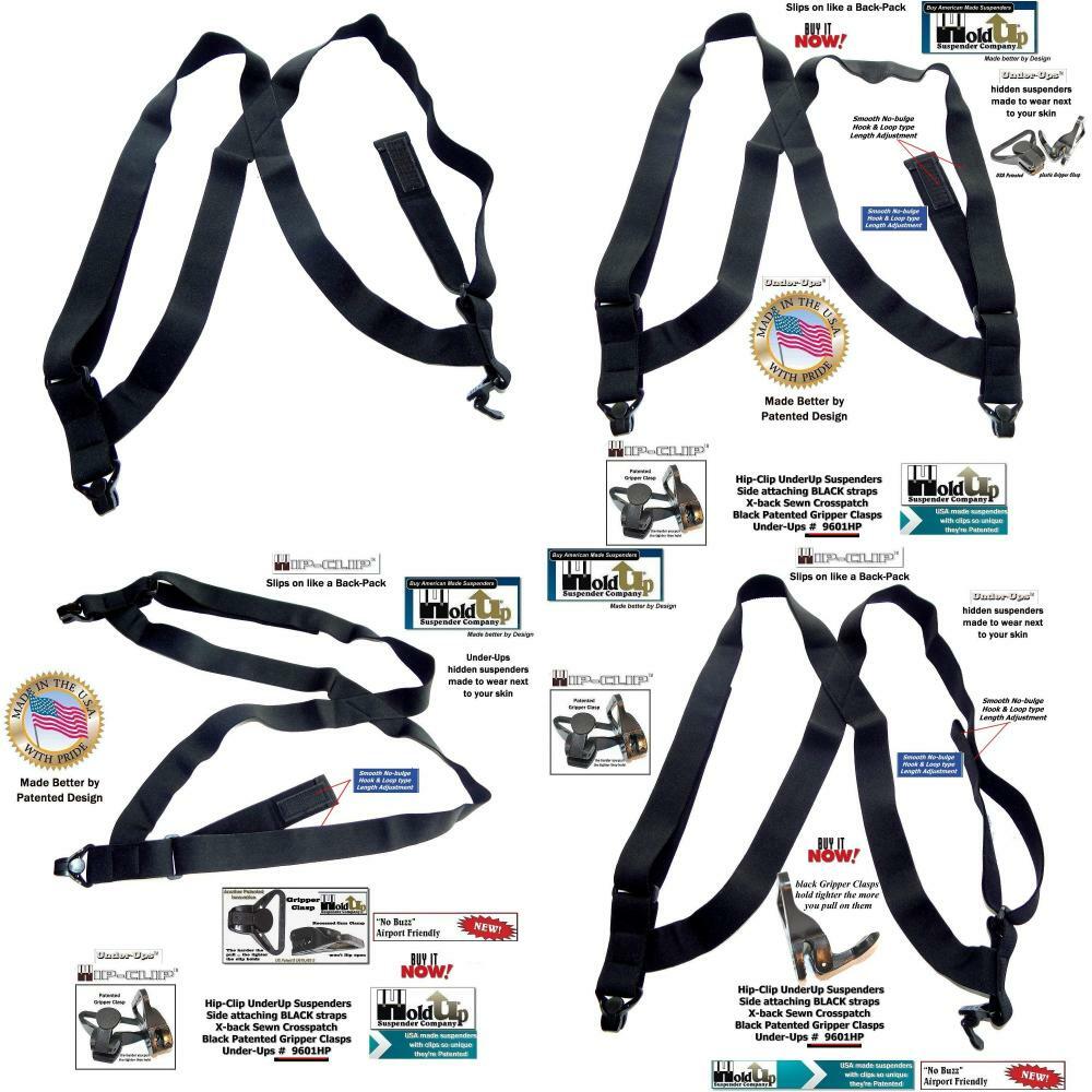 No Bulge Suspenders Holdup Under-Ups Suspenders - Hidden Hip-Clip Style ...