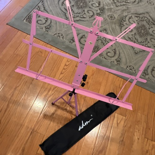 ADM Pink Folding Music Stand w Bag Adjustable | eBay