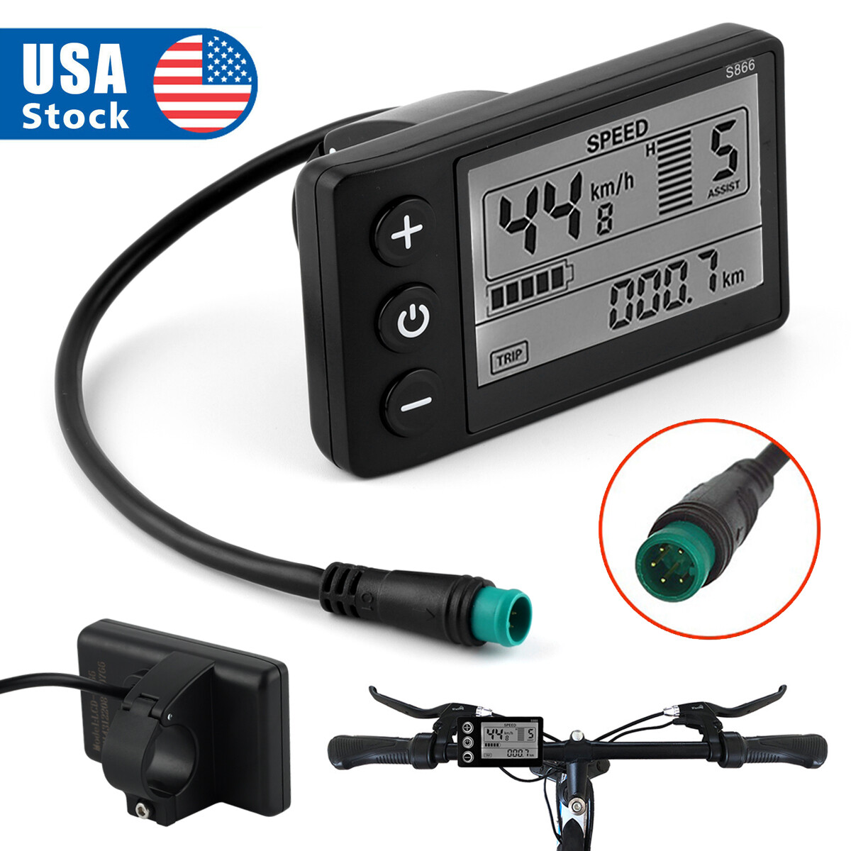 Display E-Bike Electric Bike LCD MTB Parts For E-bike Lcd Display 24V ...