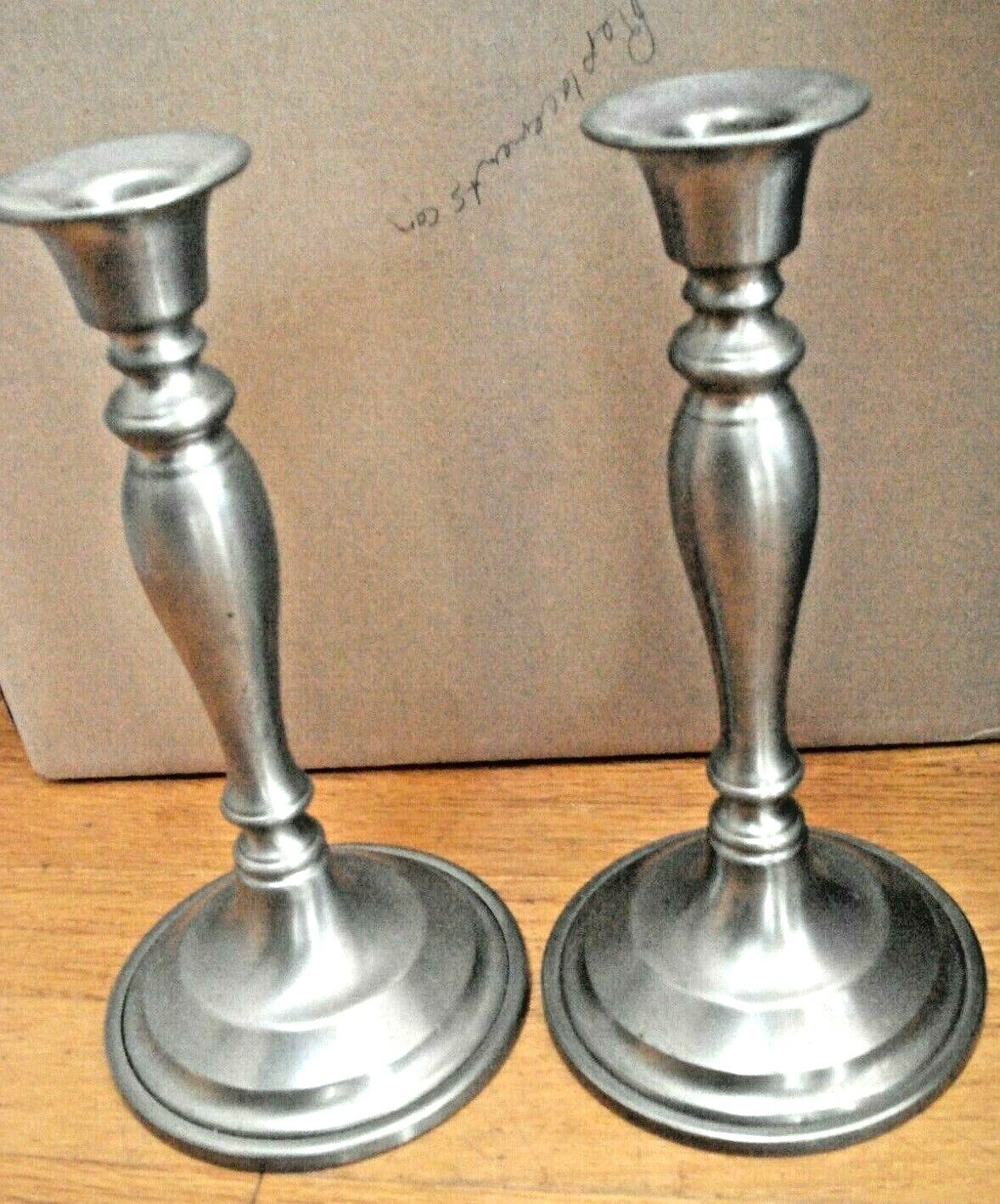 vtg. pair of 2 Trinac Metalcrafters ATC #701 Queen Anne Pewter ...