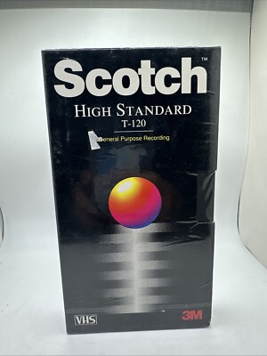 Scotch 3M Blank VHS Tape Recordable EG HS T-120 Video Cassette 6 Hrs EP ...