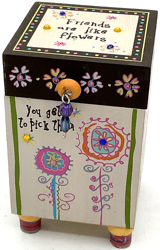 Cute Wooden Friends Are Like Flowers Trinket Box Whimsical Gift ...