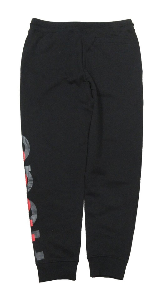 Hugo Boss Red Label Men's Black Darlowe Logo Graphic Print Terry Jogger ...