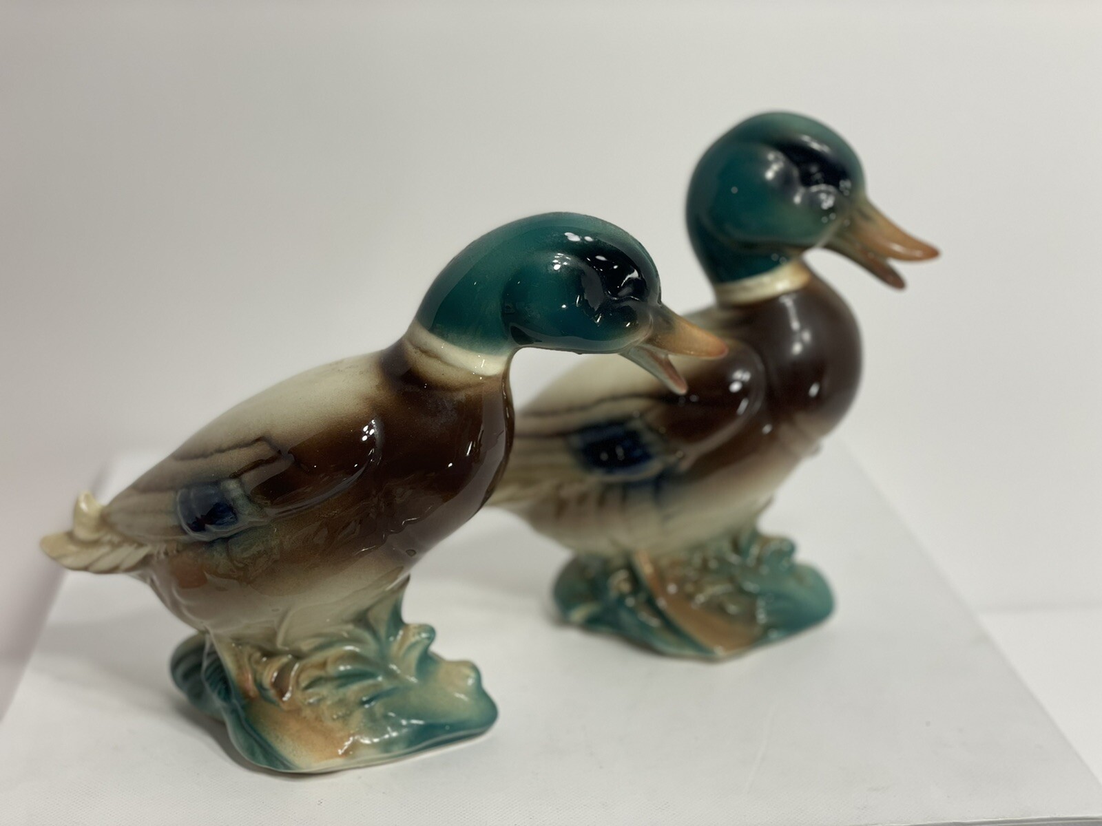 Pair of Vintage Royal Copley Pottery Mallard Duck Figurines | eBay