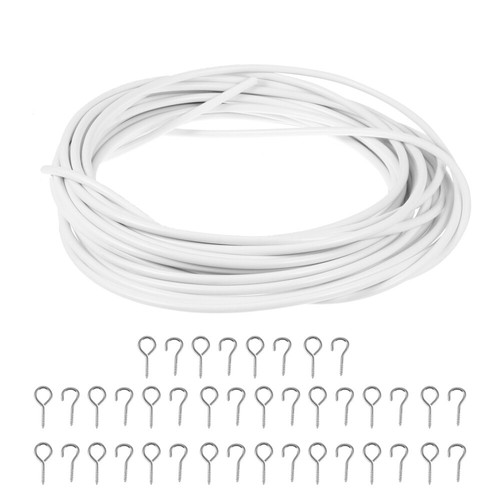 10 Meters Curtain String Curtain Cord with 20pcs Hooks Curtain String ...