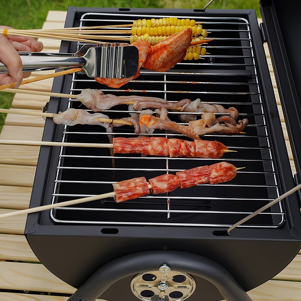 Portable Mini Two-side Barbecue Barrel BBQ Grill Charcoal Outdoor ...