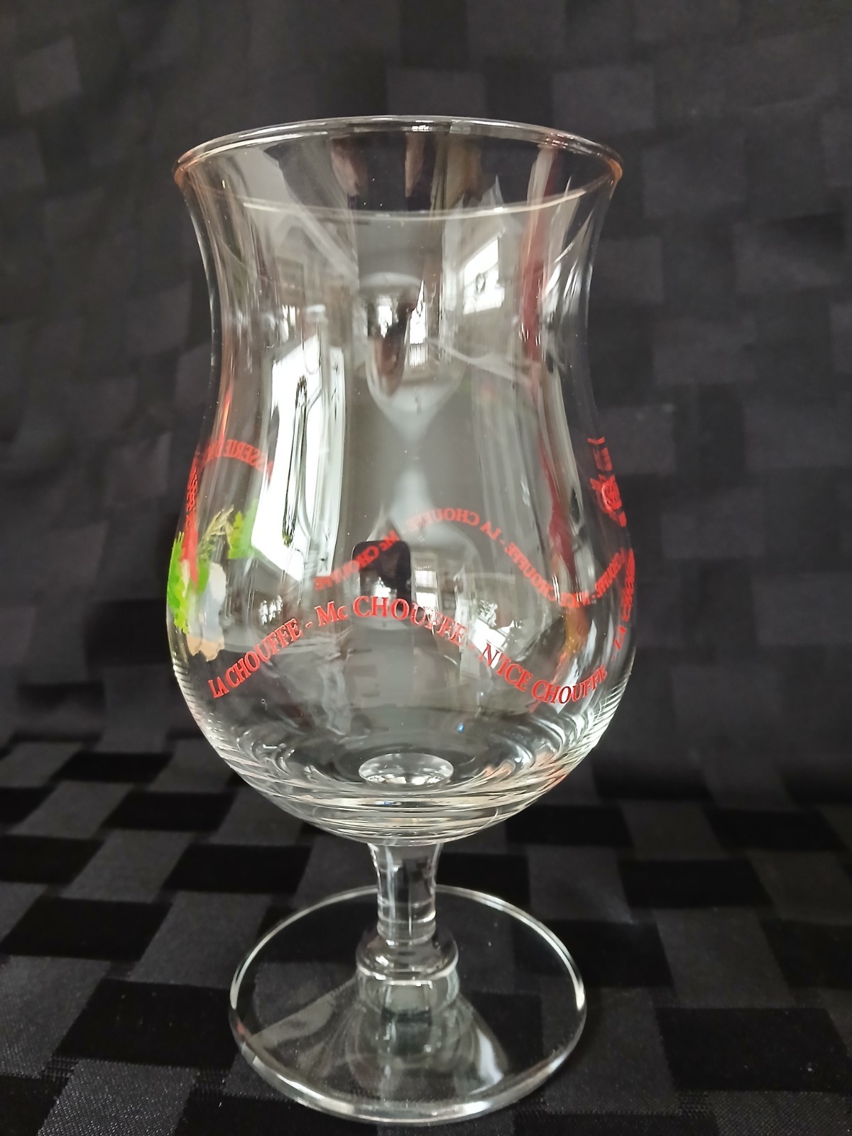 Brasserie d'Achouffe La Chouffe Tulip Glass, Belgian Beer Gnome