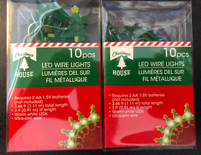 Lot of 2 Christmas Tree Operated LED Indoor String Lights Christmas | eBay