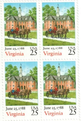 United States 25¢ Virginia Statehood Postage Stamp #2345 x 100 singles ...
