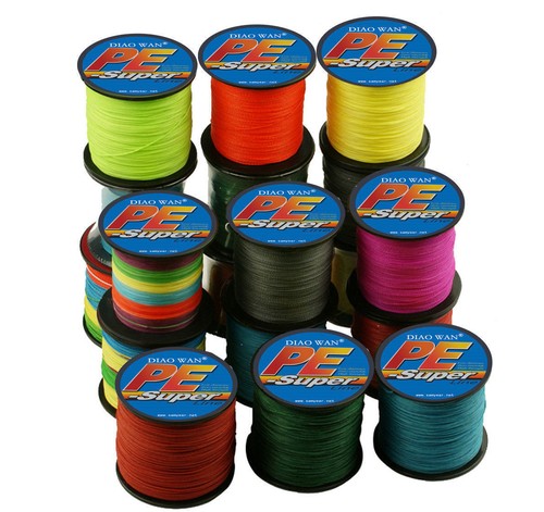 300/500/1000M PE Sea Braided Fishing Line 4 Strands Strong Testing Line ...