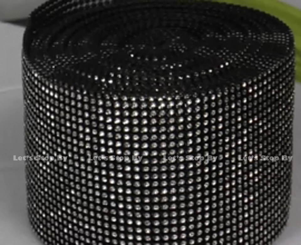 Diamond Rhinestone Ribbon Mesh Wrap Wedding Party Floral Decorations ...