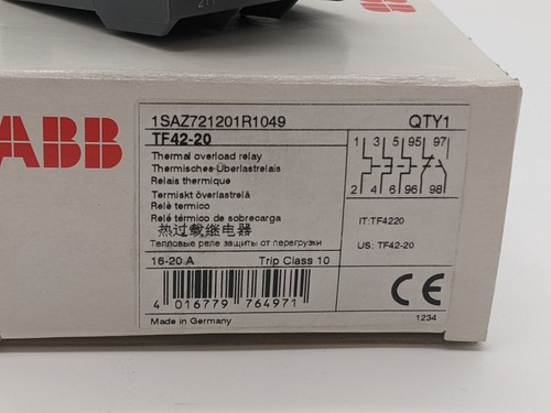 ABB TF42-20 Thermal Overload Relay 16-20 Amp 690 V Trip Class 10 ...