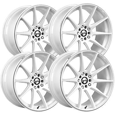 (Set of 4) Shift H34 Gear 18x9 5x100/5x4.5" +30mm White Wheels Rims 18 ...