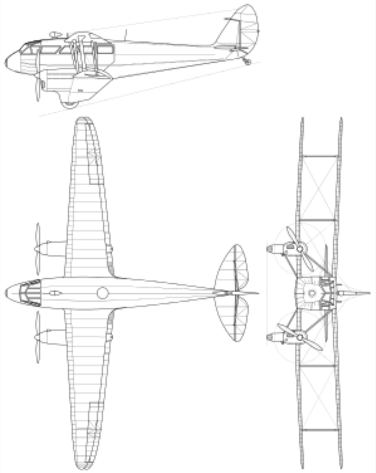 de Havilland DH90 Dragonfly Seaplane Aircraft Airplane Desk Wood Model ...
