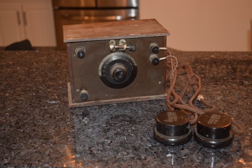 Antique Crystal Radio Set - w/ 2 Baldwin Listening Ear Pieces | eBay