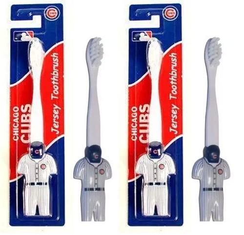 Set of Two Chicago Cubs Kids Soft Toothbrushes Licensed (MLB) Baseball ...