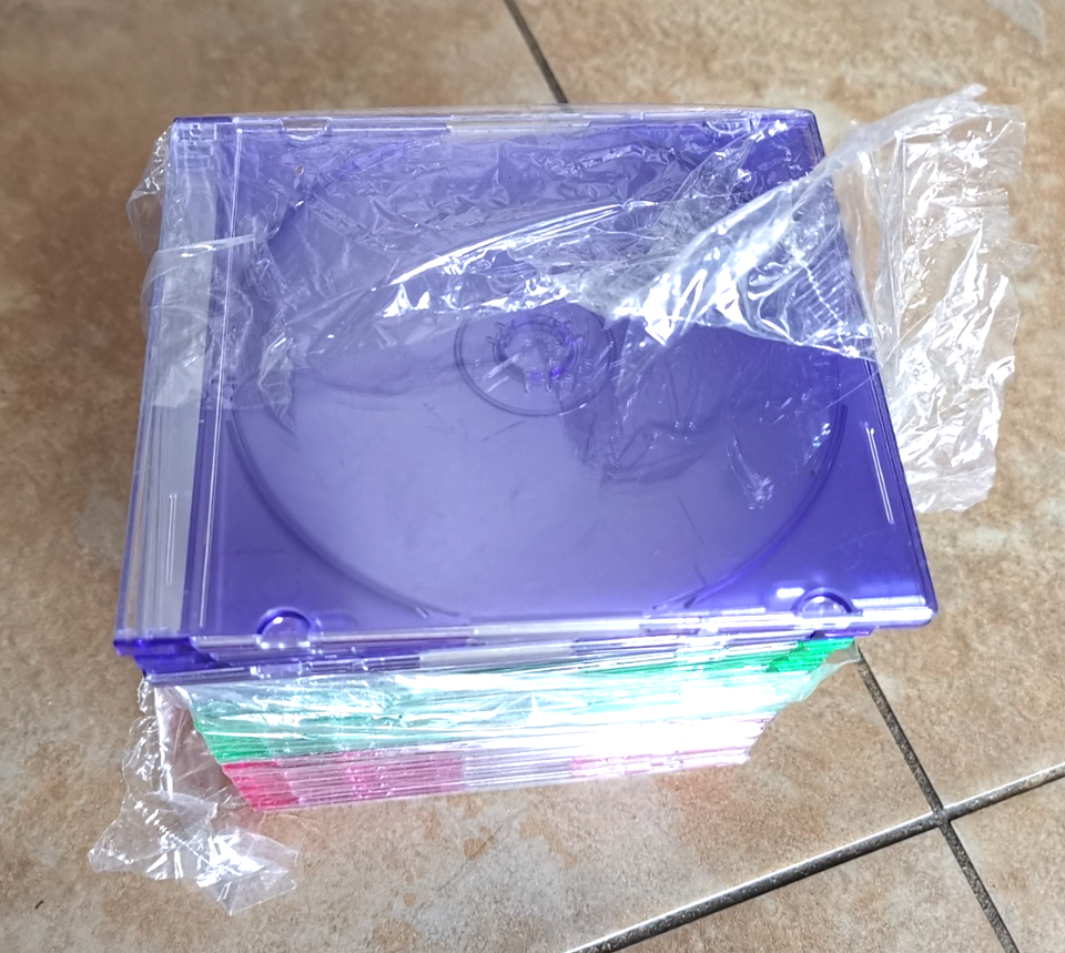 91 Pack Slim Clear CD Jewel Cases Single DVD Disc Storage Clear ...