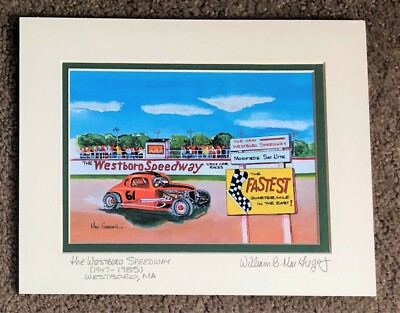 WESTBORO SPEEDWAY Art Print Richie Evans stock car racetrack driver ...