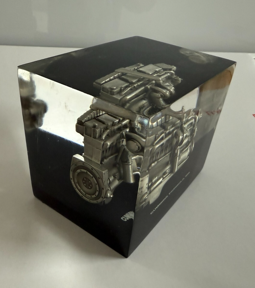 Vintage Lucite Cummins Formula 300 Diesel Engine Paperweight Salesman ...
