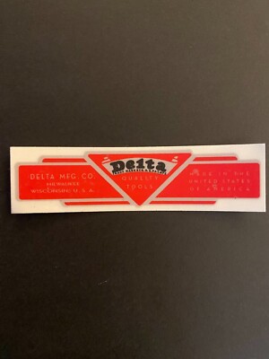 DECALS FOR VINTAGE DELTA WOODWORKING MACHINERY | eBay